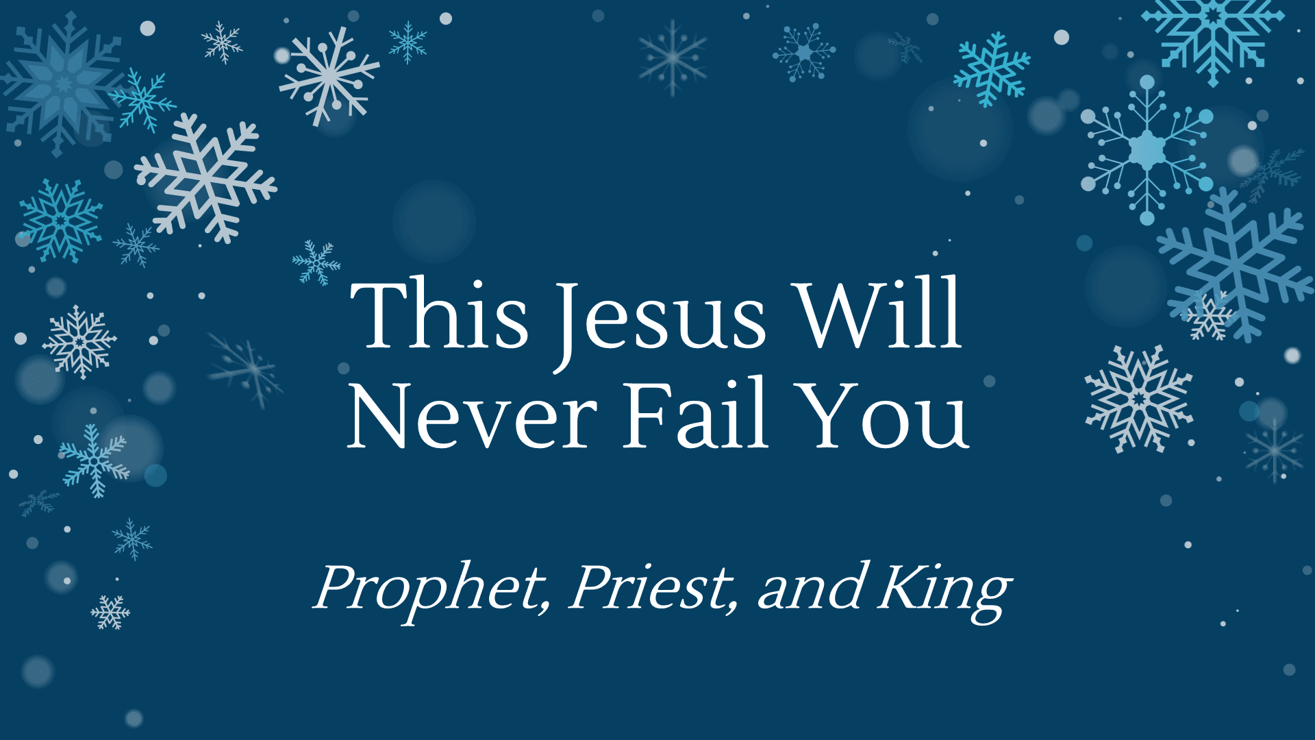 This Jesus Will Never Fail You - Community Baptist Church, Spring Hill, TN
